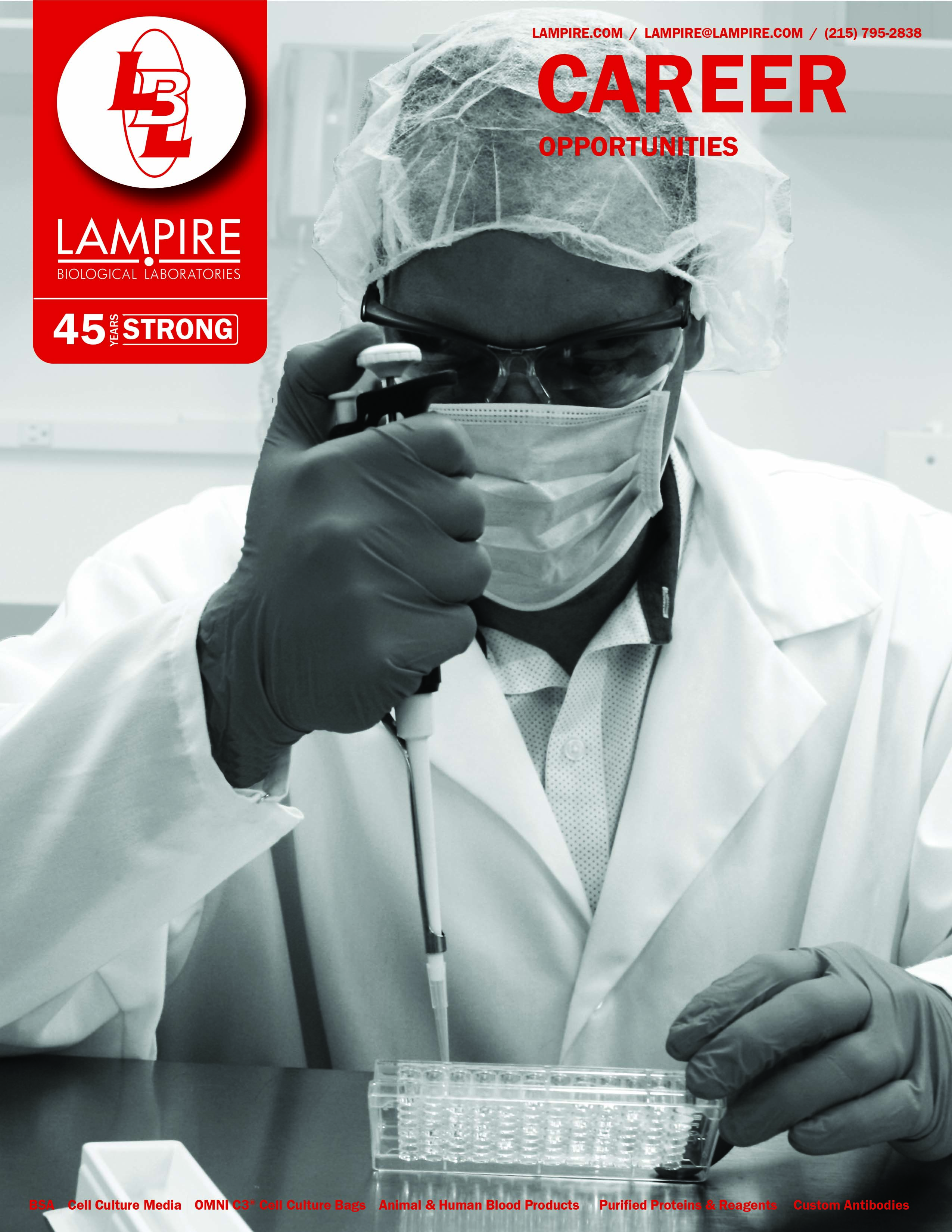 Career Opportunities | Lampire Biological Laboratories, Inc.